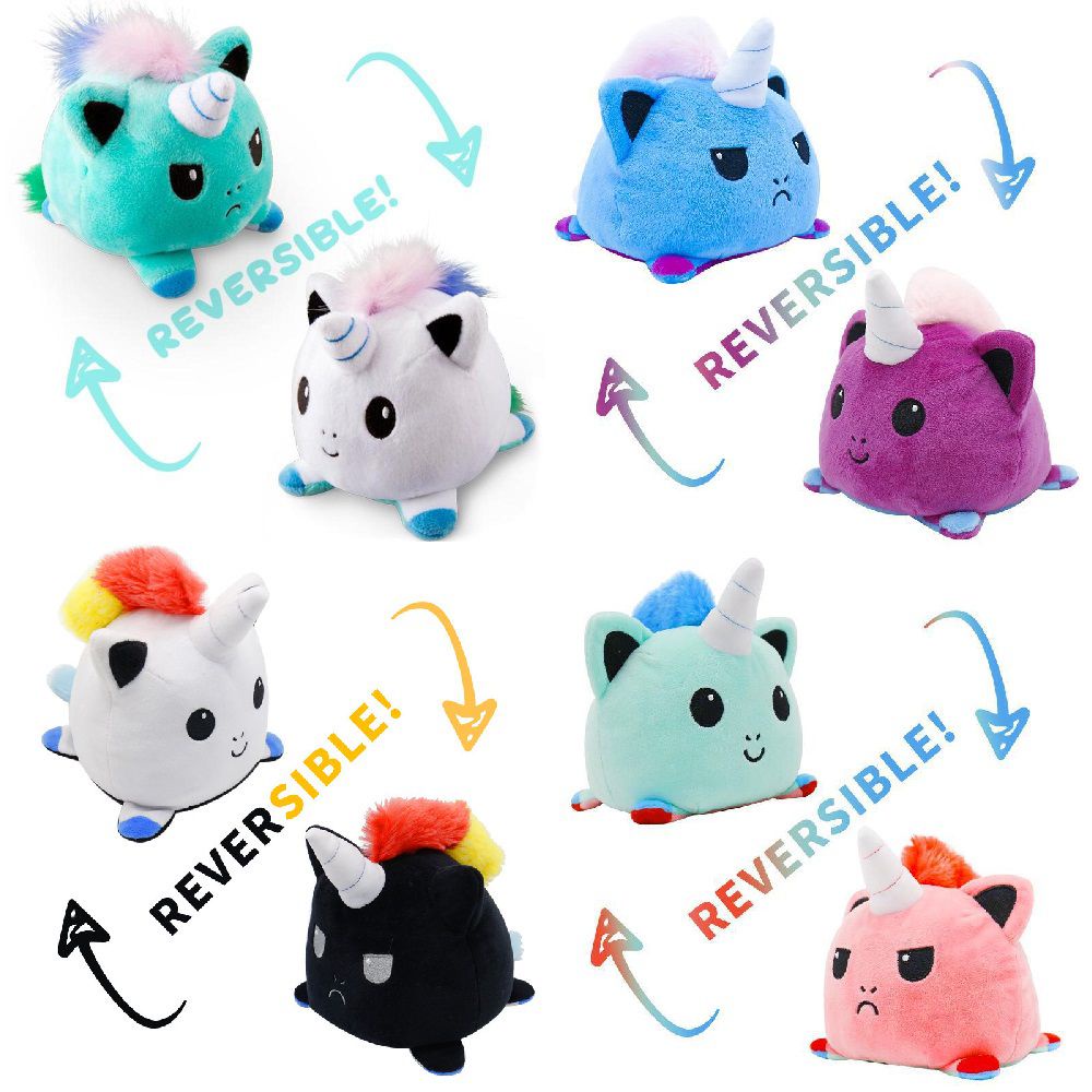 Adorable Reversible Flip Unicorn Plush Stuffed Toy Soft Animal Kids For ...