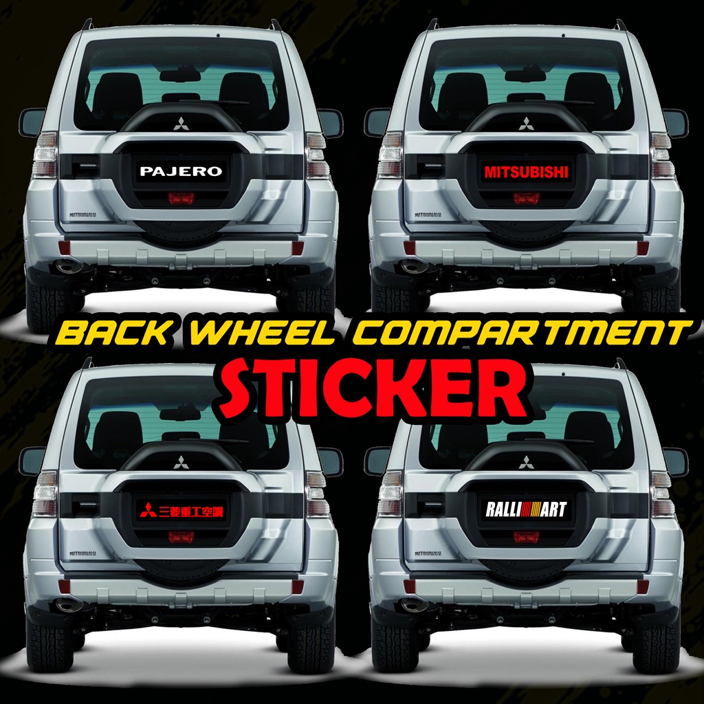 Mitsubishi Pajero Back Wheel Compartment Sticker High Quality 1pc ...
