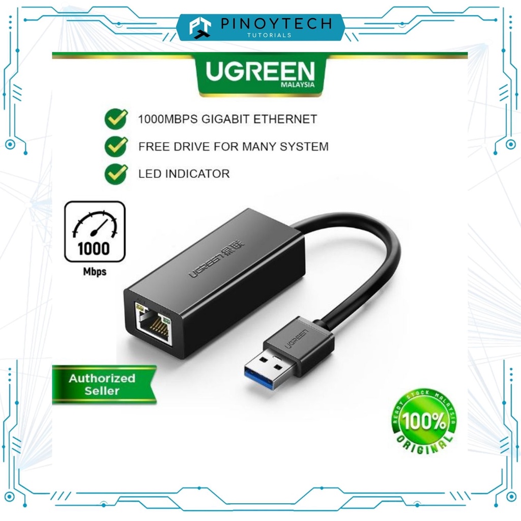 UGREEN Ethernet Adapter USB 3.0 to 1000 Mbps Gigabit Ethernet LAN ...