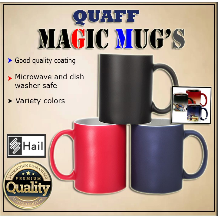 QUAFF MAGIC MUG 11OZ (RED,BLACK,BLUE)[36PCS/BOX] | Shopee Philippines