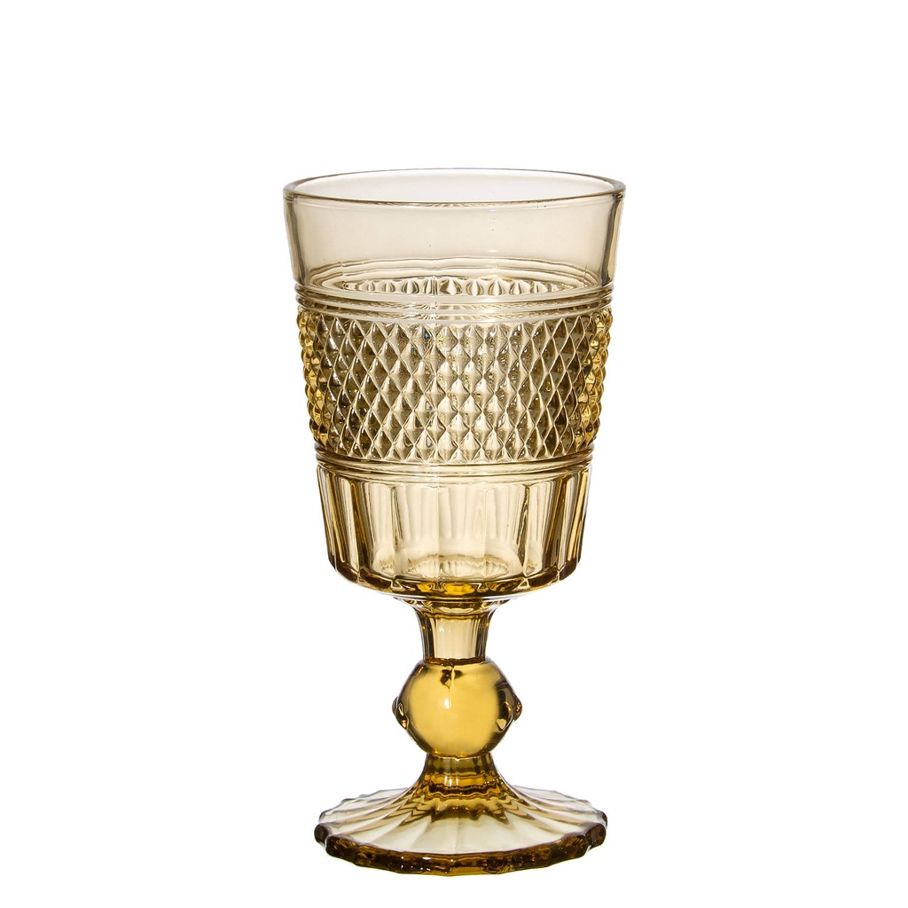 Toledo Goblet in Amber 300 ml Elegant Gold Goblet Colored Glass Goblet ...