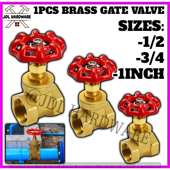 1201 Italy Hamber Heavy Duty Brass Gate Valve (1/2, 3/4 & 1inches) Gate Valve | Shopee Philippines