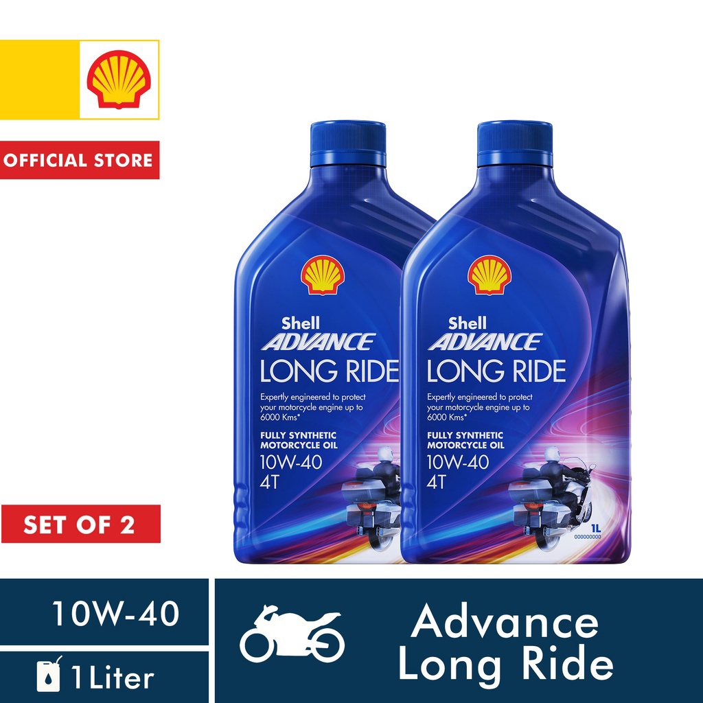 Shell Advance 4T Long Ride 10W-40 1Liter SETOF2 PROMO | Shopee Philippines