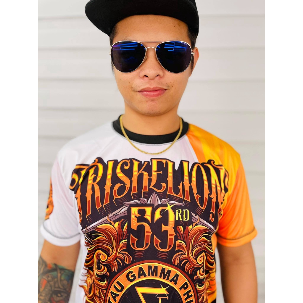 53rd Anniversary Triskelion Full Sublimation Frat Shirt - TGP WHITE ...
