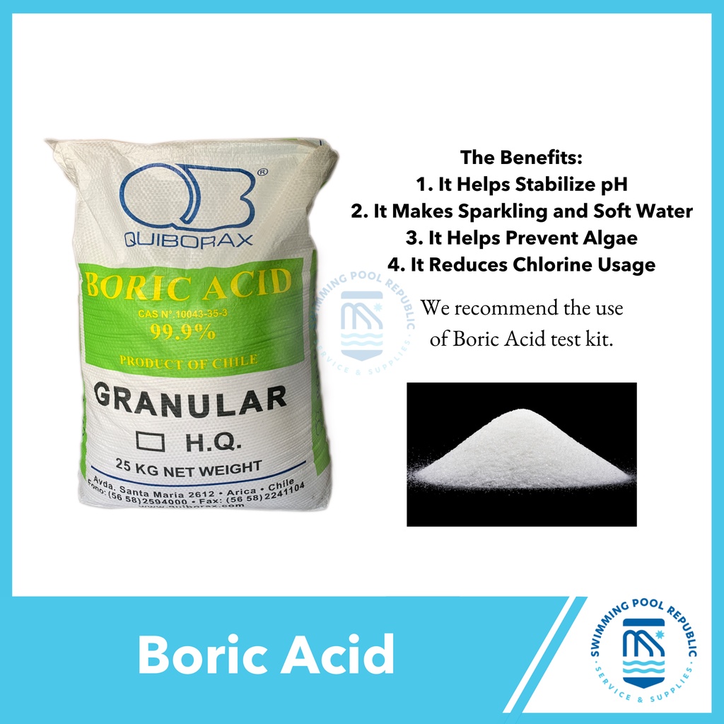 Boric Acid 25kg, Flakes, Borate Increaser, Swimming Pool Chemicals ...
