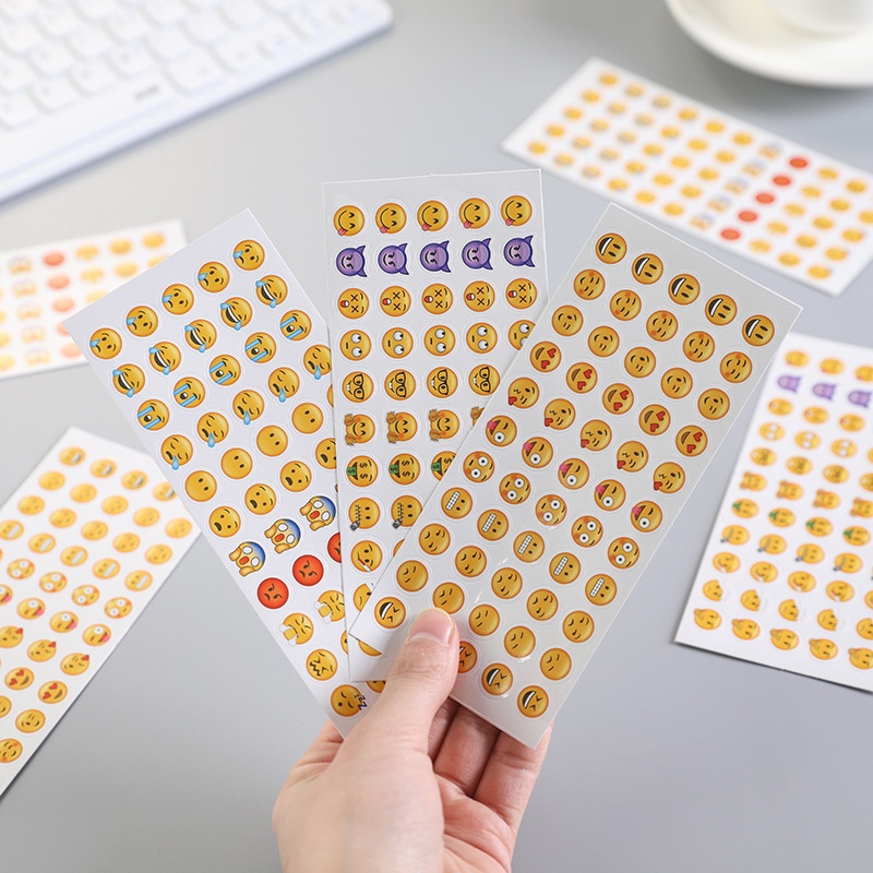 6 Sheets Emoji Stickers Journal Scrapbooking Paper | Shopee Philippines