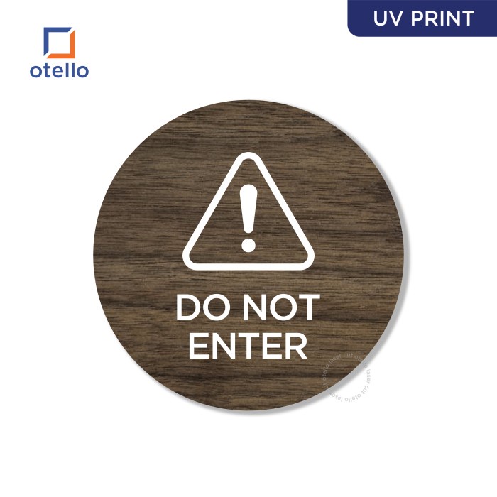 KAYU Signage Do Not Enter Sign Board Enter Enter Enter Wooden Warning ...
