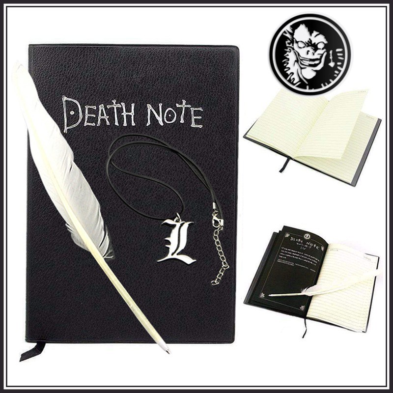 READY STOCK Anime Death Note Cosplay Notebook Set Leather Journal Book ...