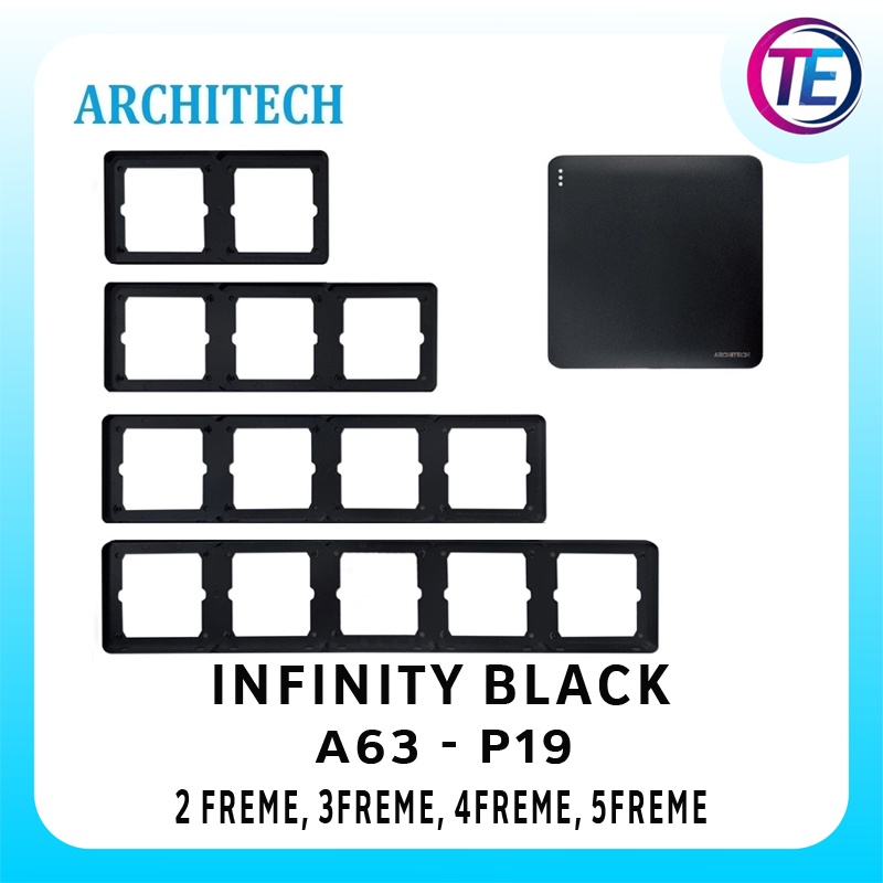 Architech Infinity Black FRAME / Socket FRAME / SWITCH A63-P19 | Shopee ...