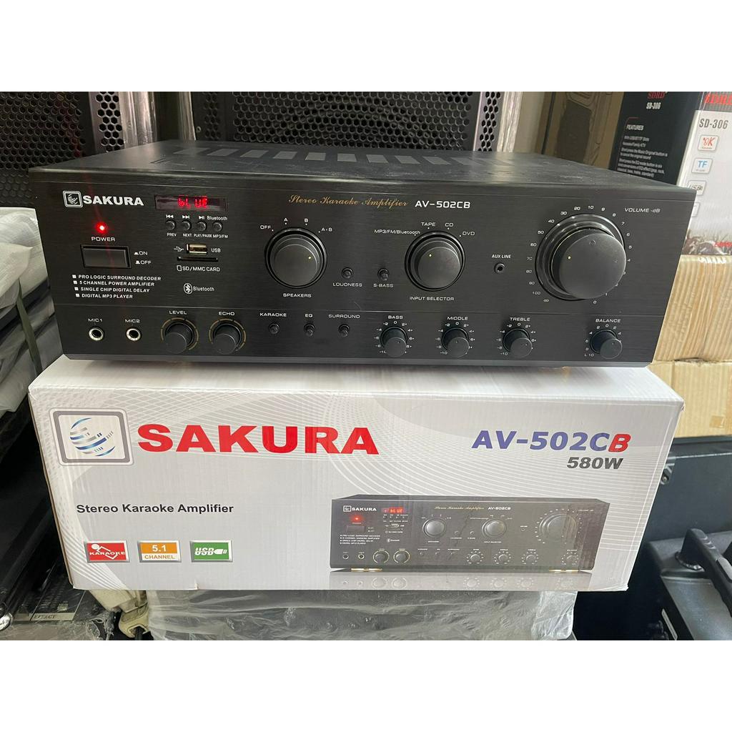ORIGINAL SAKURA STEREO KARAOKE AMPLIFIER (AV-502CB)(AV-5023) | Shopee ...