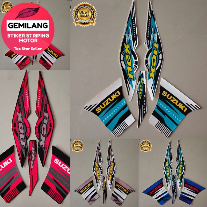 Striping Decal Polet Sticker Suzuki Nex 2012 2013 standard stickers for ...