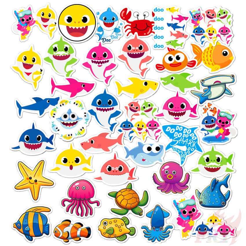 Baby Shark Series 01 Stickers 50Pcs/Set Children's Song DIY Fashion ...
