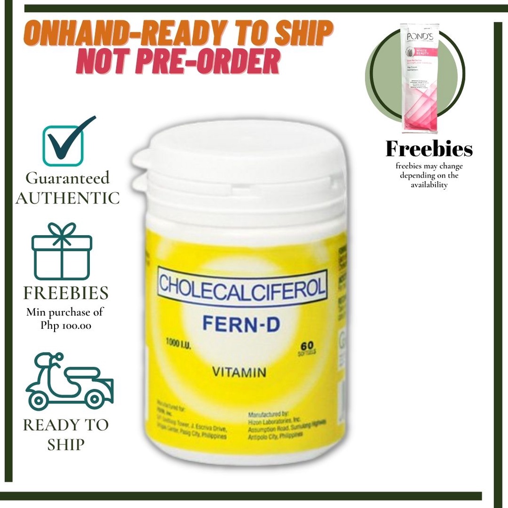 IFERN FERN D VITAMINS - 60 CAPSULES - 100% ORIGINAL | Shopee Philippines