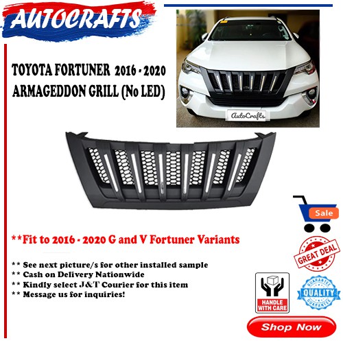 TOYOTA FORTUNER 2016-2020 ARMAGEDDON GRILL (NO LED) | Shopee Philippines