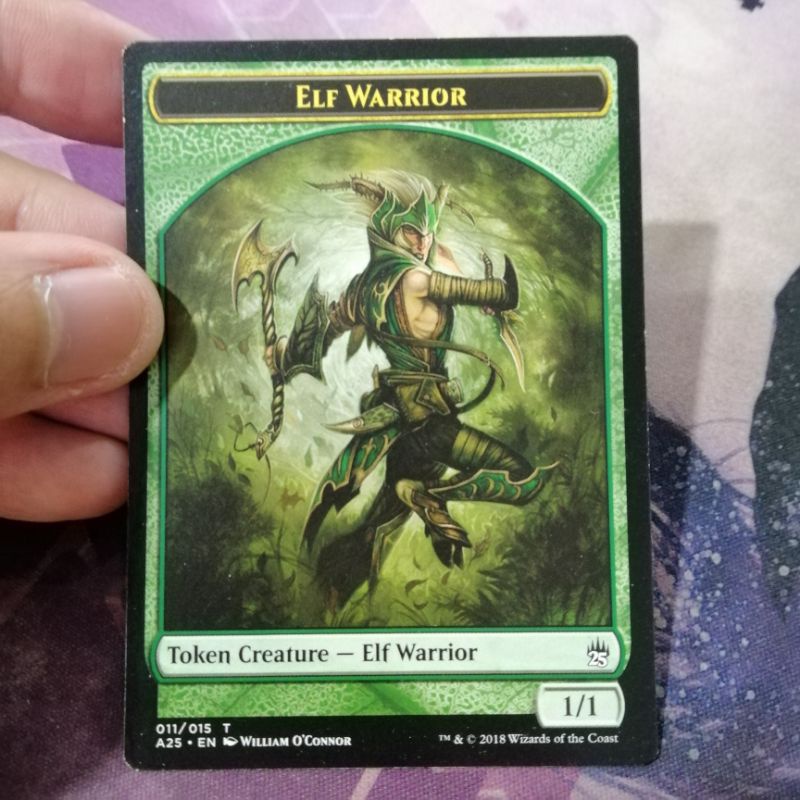 1 Elf warrior token from RANDOM EXPANSION magic cards MTG green ...