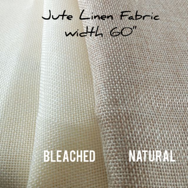 Jute Linen Fabric Natural and Bleached 60" width | Shopee Philippines