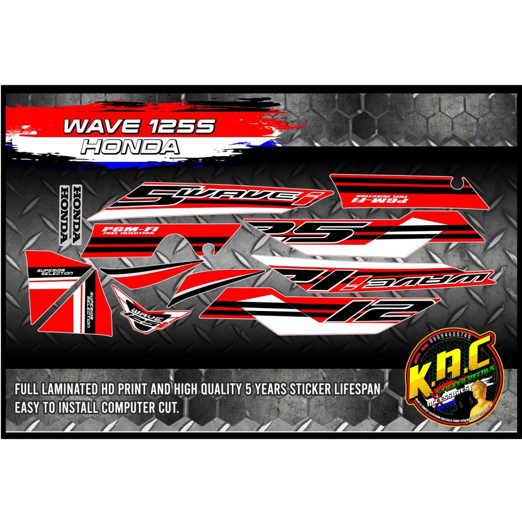 Honda Wave s 125 Decals Sticker | Shopee Philippines