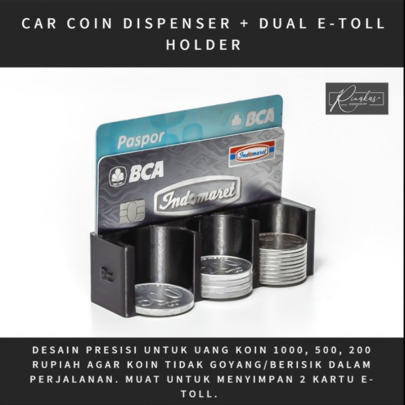 Coin Holder 2 E-TOLL CARD Car E-TOLL CARD Coin Holder Car Coin ...