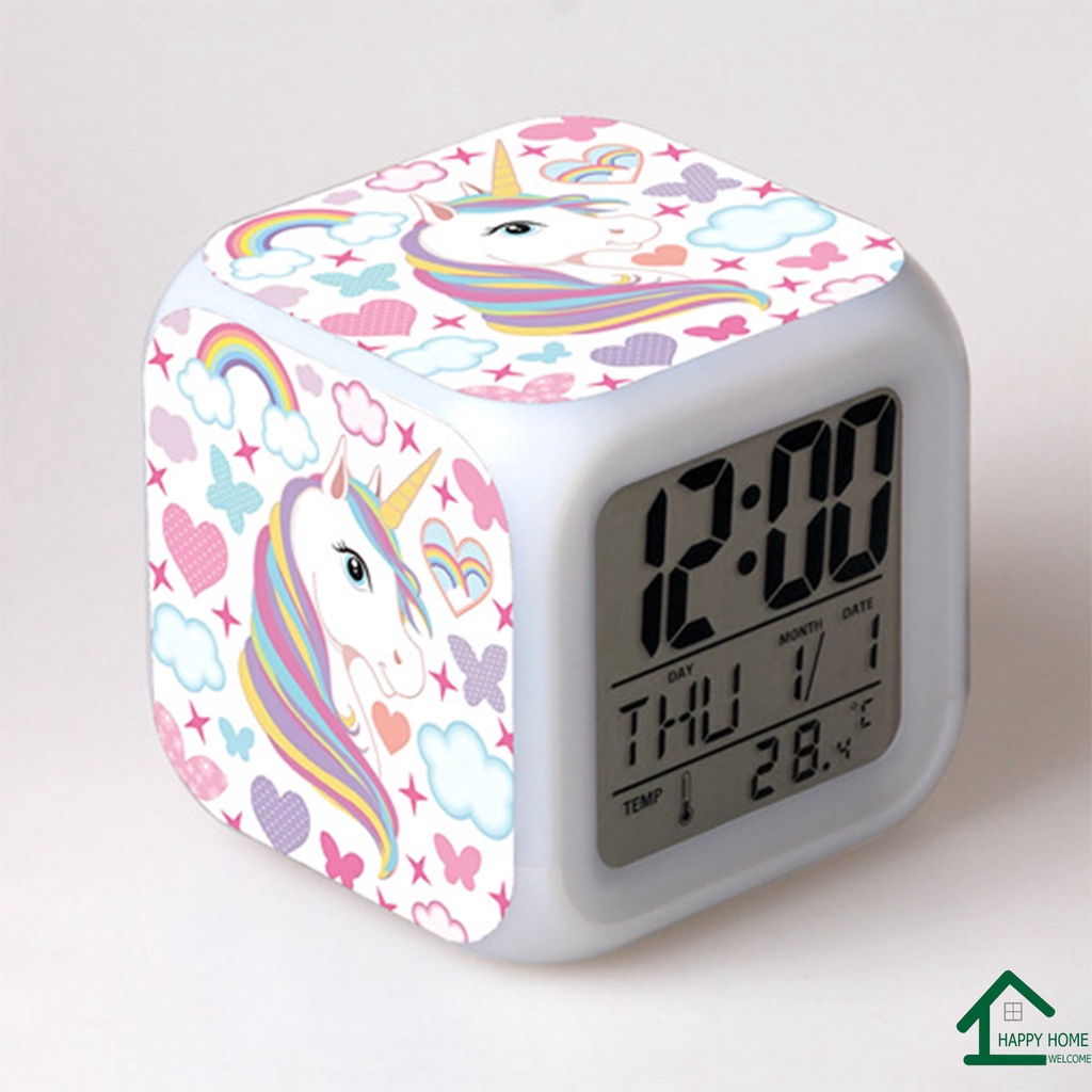 Unique Loud Alarm Clock Stylish Cartoon Unicorn Design for Room Decor ...