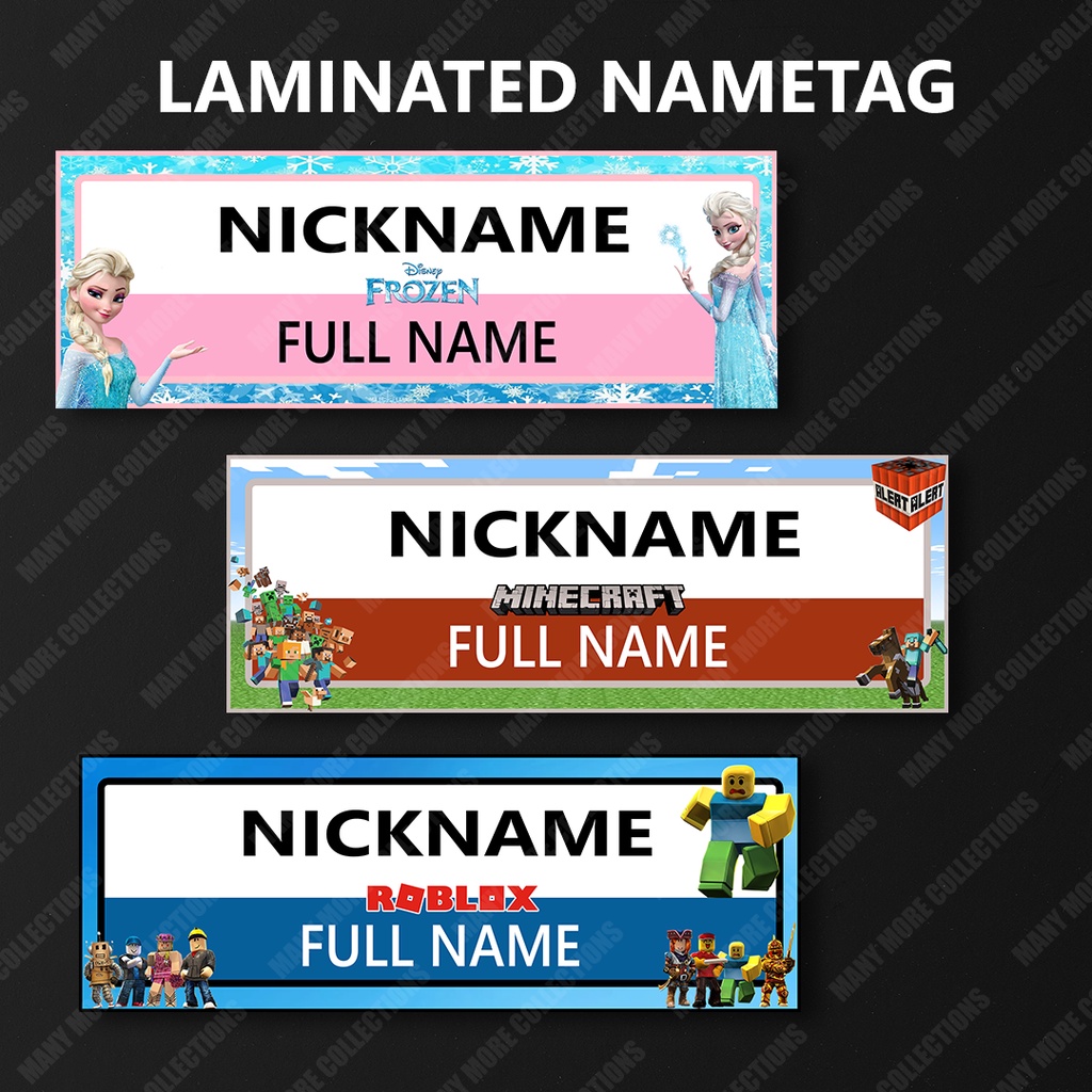 Kids Customized Laminated Nametag for School | Shopee Philippines