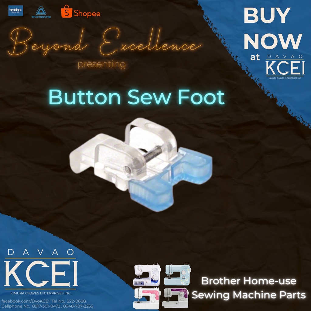Button Sew Foot for Brother Home-use Sewing Machines | Shopee Philippines
