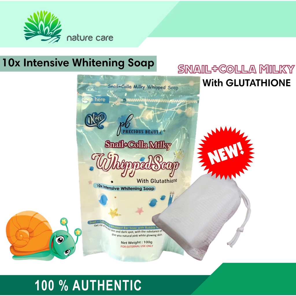 Pb Snail + Colla Milky Whipped Soap With Glutathione 100g | Shopee ...