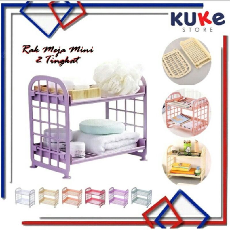 2-tier MINI Shelf/2-Tier Plastic Shelf/Kitchen Shelf/Book Shelf ...
