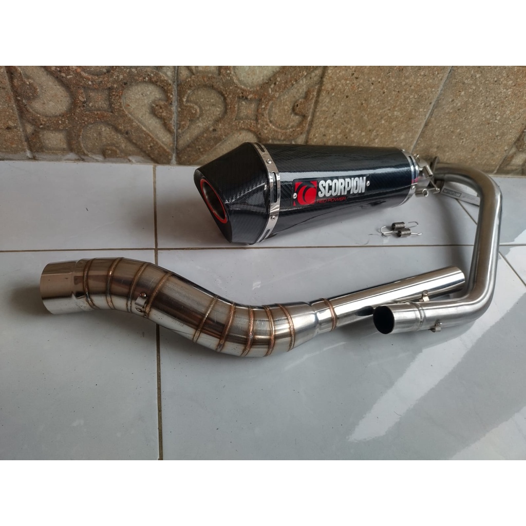 Carbon Fiber RACING Exhaust For CBR150 CB150 TIGER R15 CB150 XABRE ...
