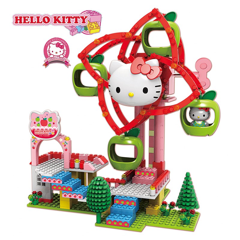 Lego bricks Kitty Paradise Hello Kitty Apple Ferris Wheel Music Box ...