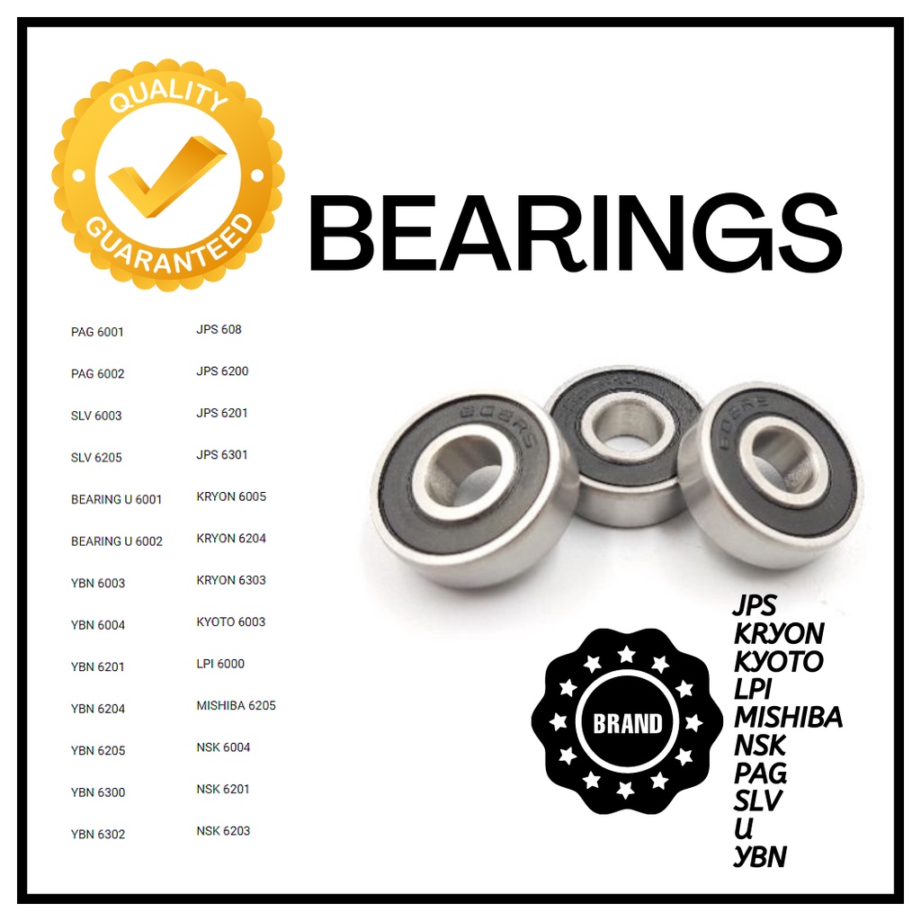 Motorcycle Bearing NSK YBN SLV | Shopee Philippines