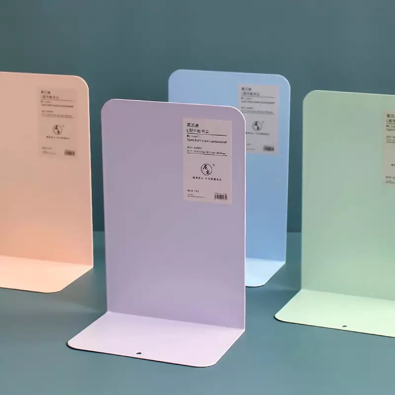 2pcs Morandi Color Series Metal L Shape Book Stand Holder | Shopee ...