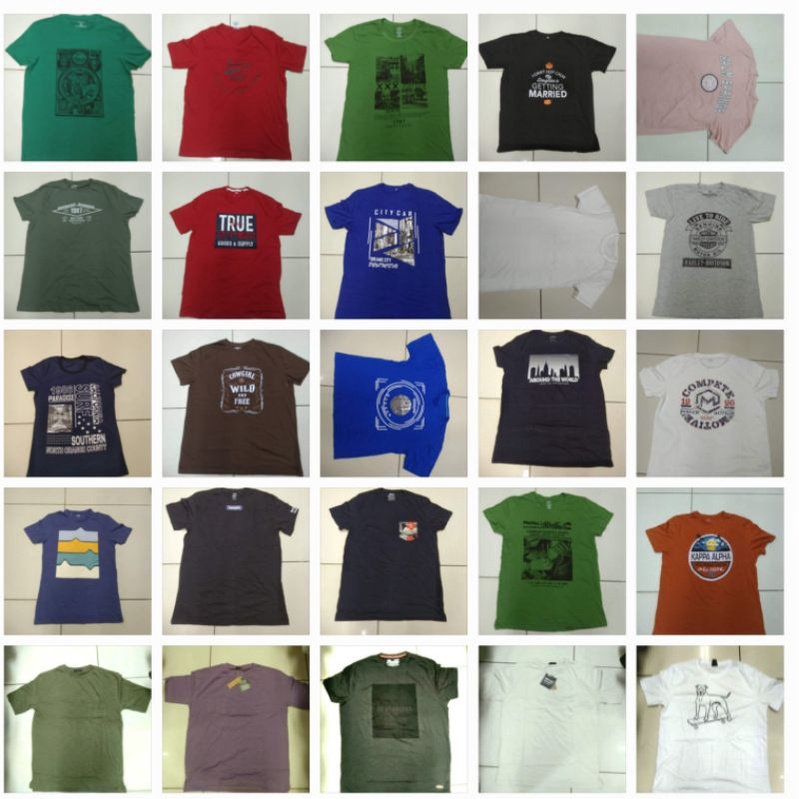 unisex cotton T-shirt assorted design 10pcs bundle | Shopee Philippines