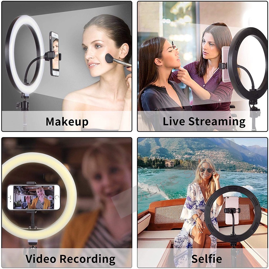 26CM 33CM LED self timer ring light 48W dimmable 2700-5500K color ...