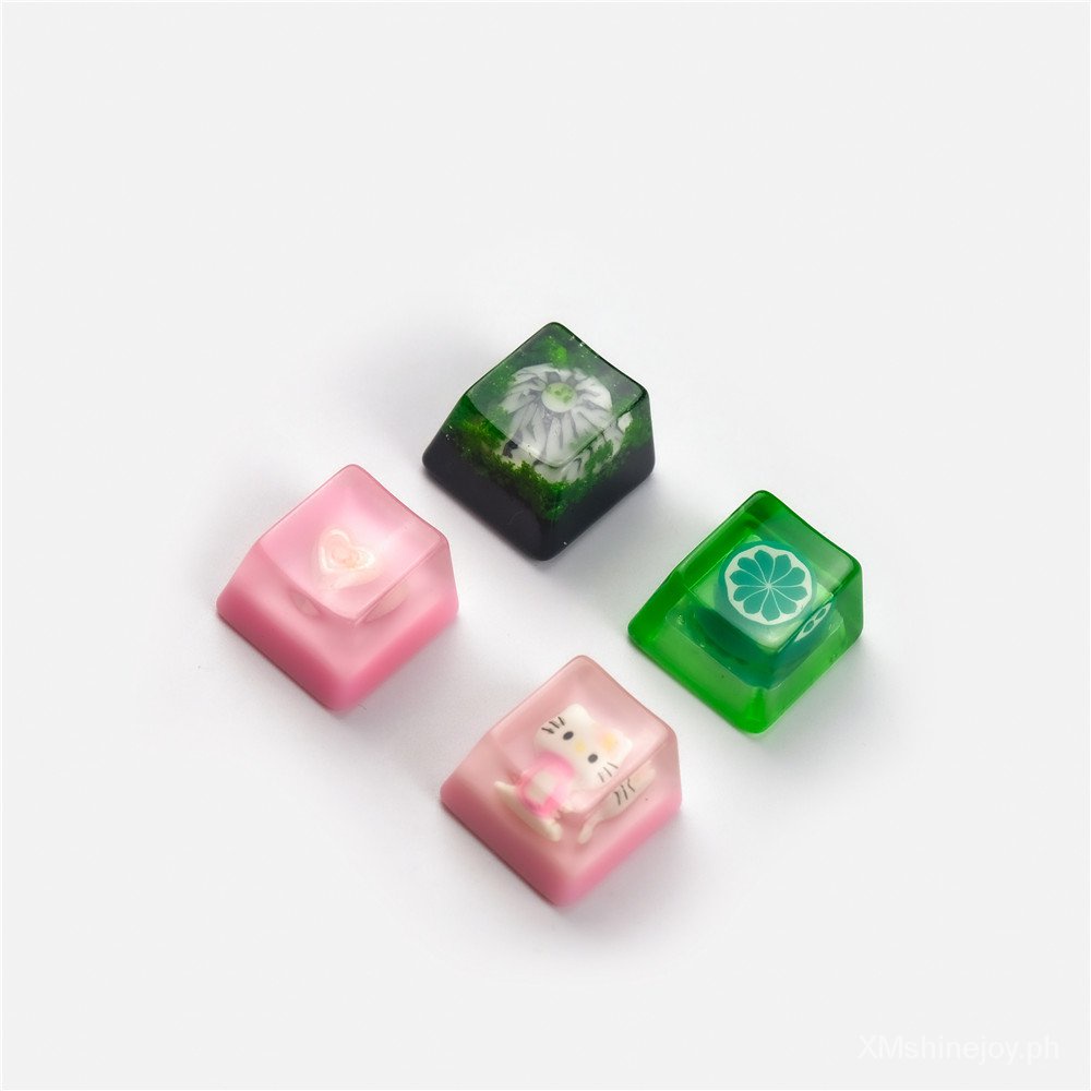 Girly Heart Cute Mechanical Keyboard with Button Cartoon Unique ...