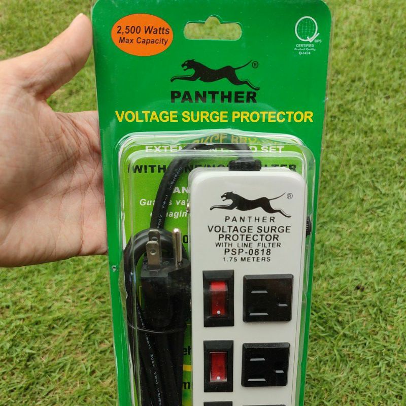 Panther Extension Cord Voltage Surge Protector PSP-0818 Heavy Duty ...