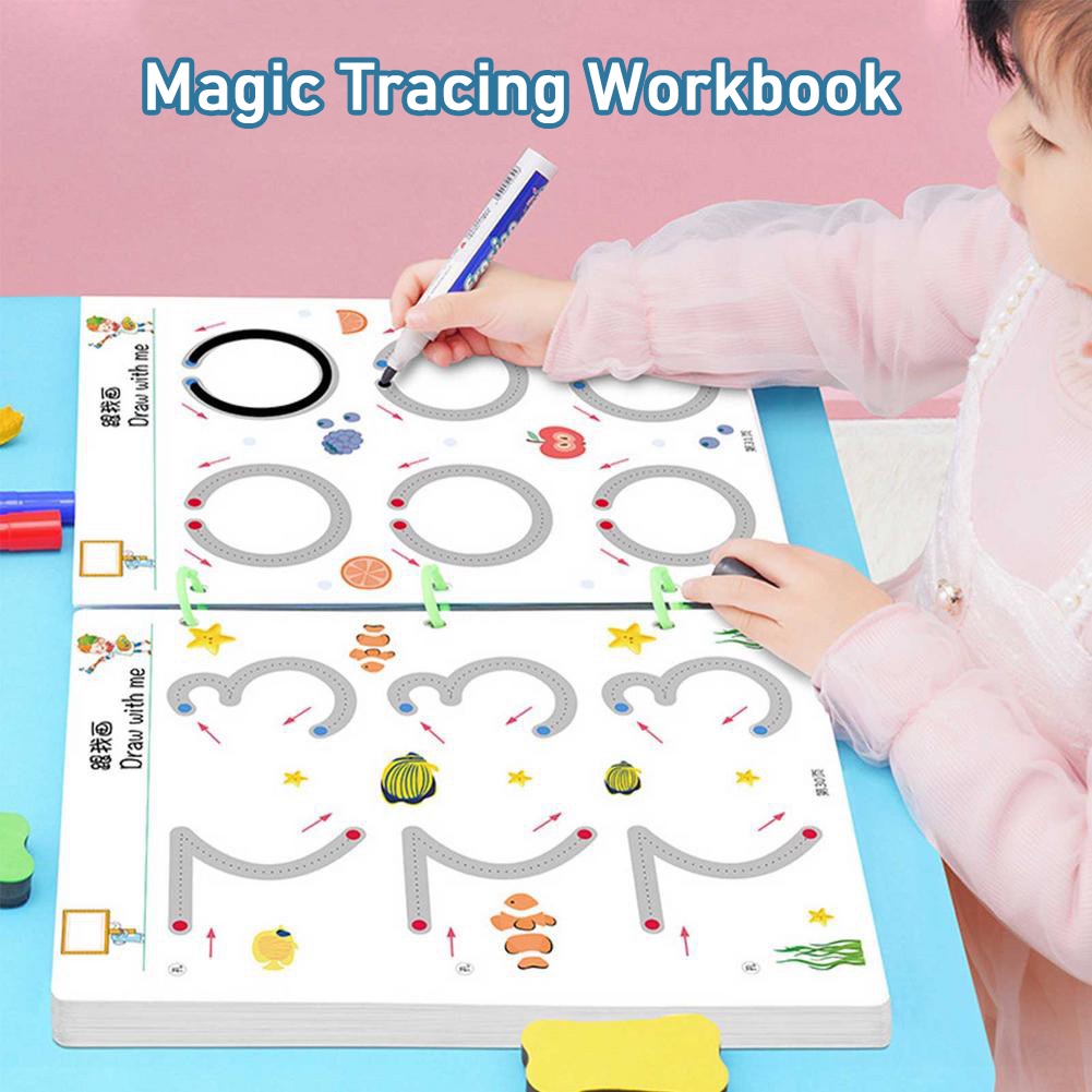 Magic Tracing Workbook Preschool Educational Toys Erasable Pen Logical ...