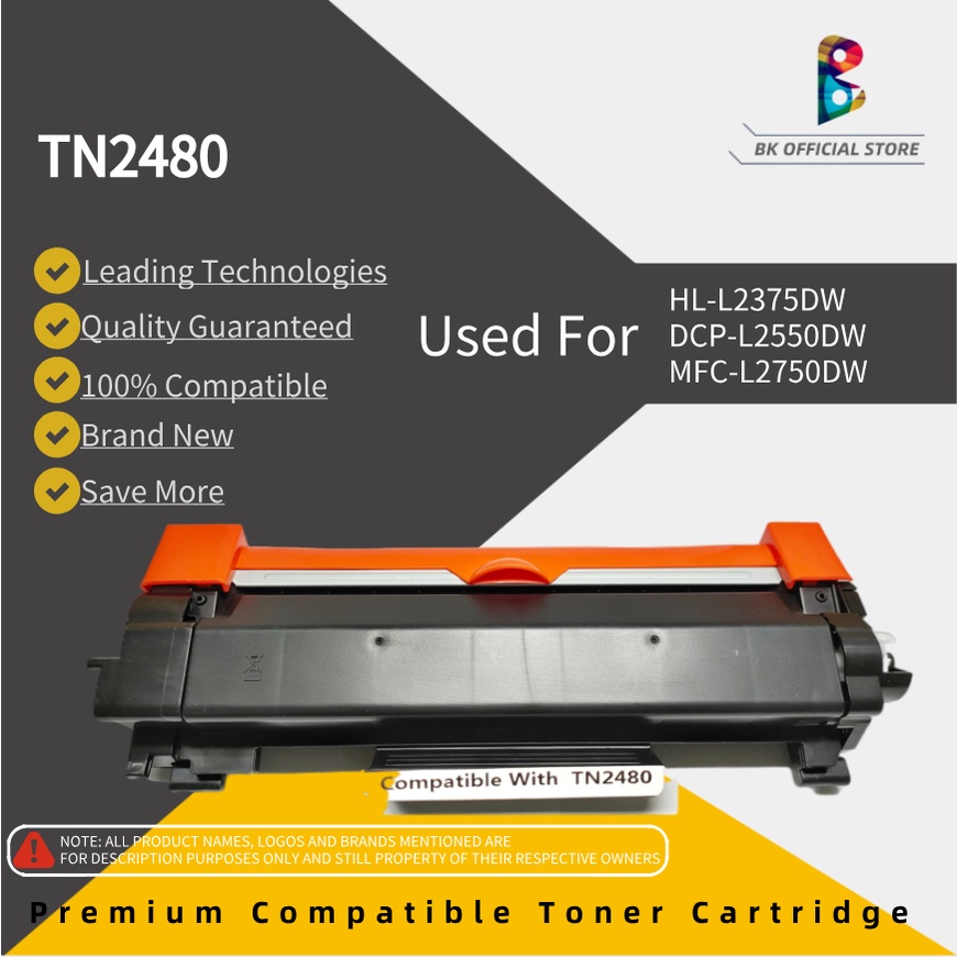 TN2450 TN2480 Toner Cartridge For Brother Dcp-L2540 DCP-L2550DW ...