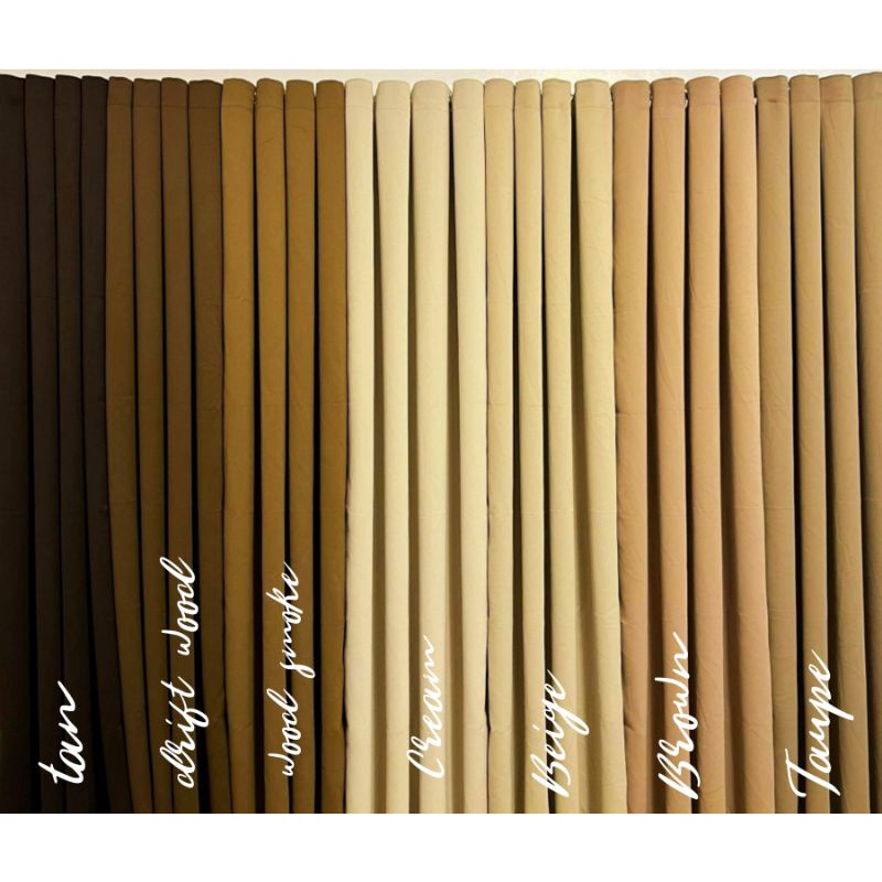 Korean Blackout Curtain 7 feet drop (per piece not set) | Shopee ...