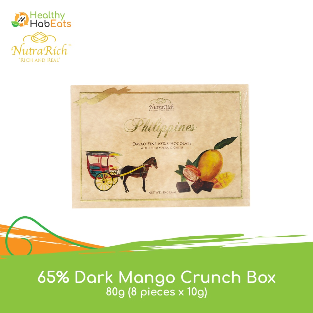 NutraRich 65% Dark Mango Crunch Box 80g (8 pieces x 10g) | Shopee ...