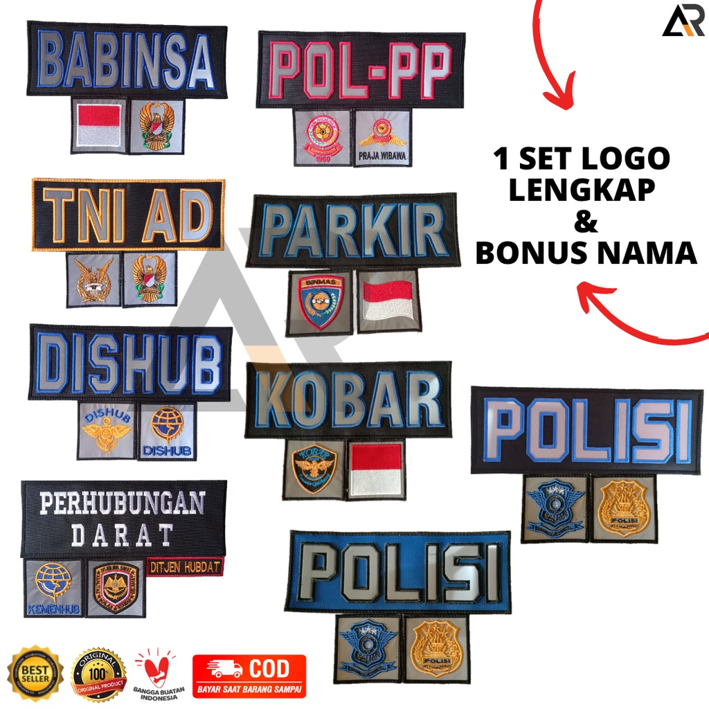 Full Set LOGO/Police/POLPP/DLL BONUS Name TAG Embroidery | Computer ...
