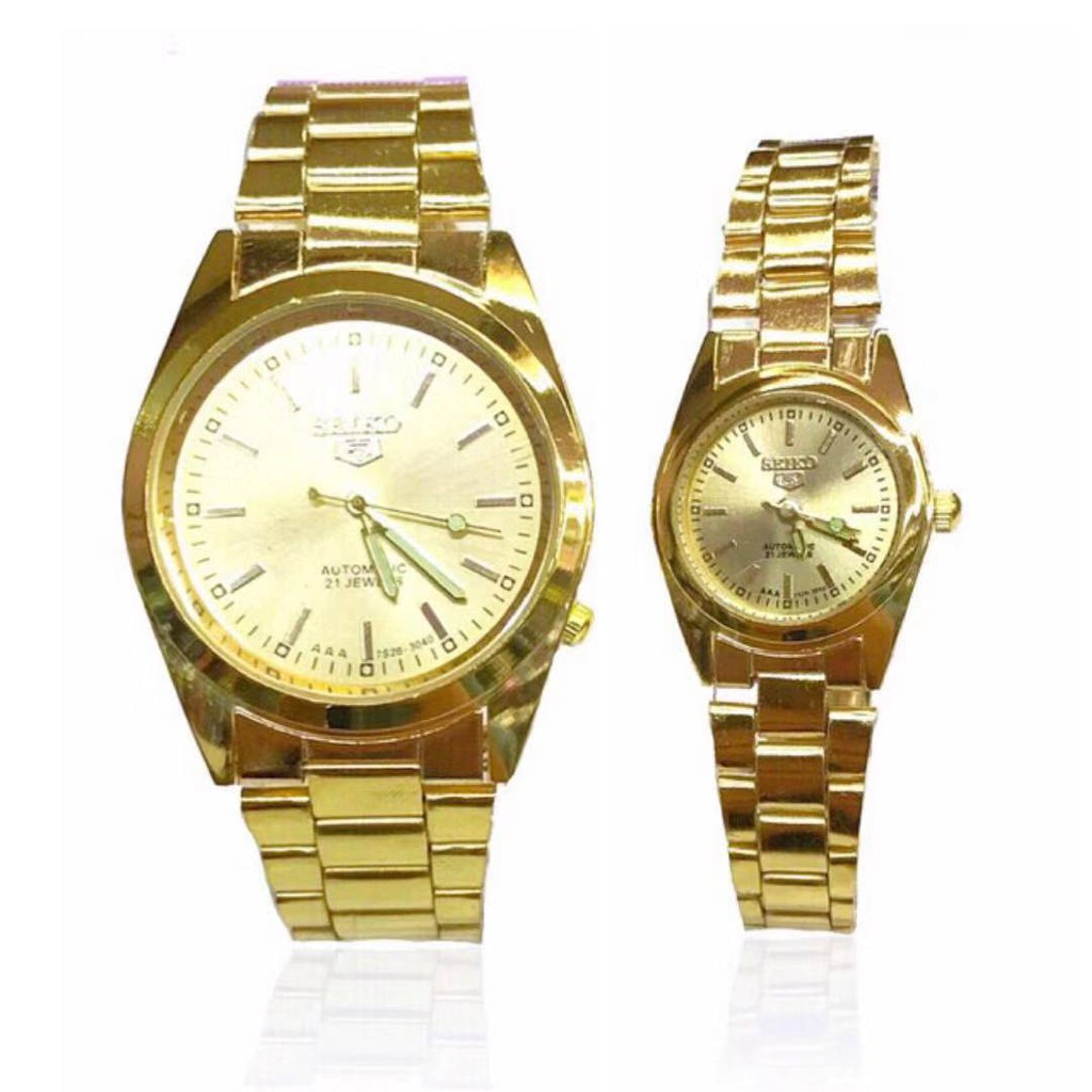 MAii couple / single two tone Gold strap metal Jewelry Stainless watch ...