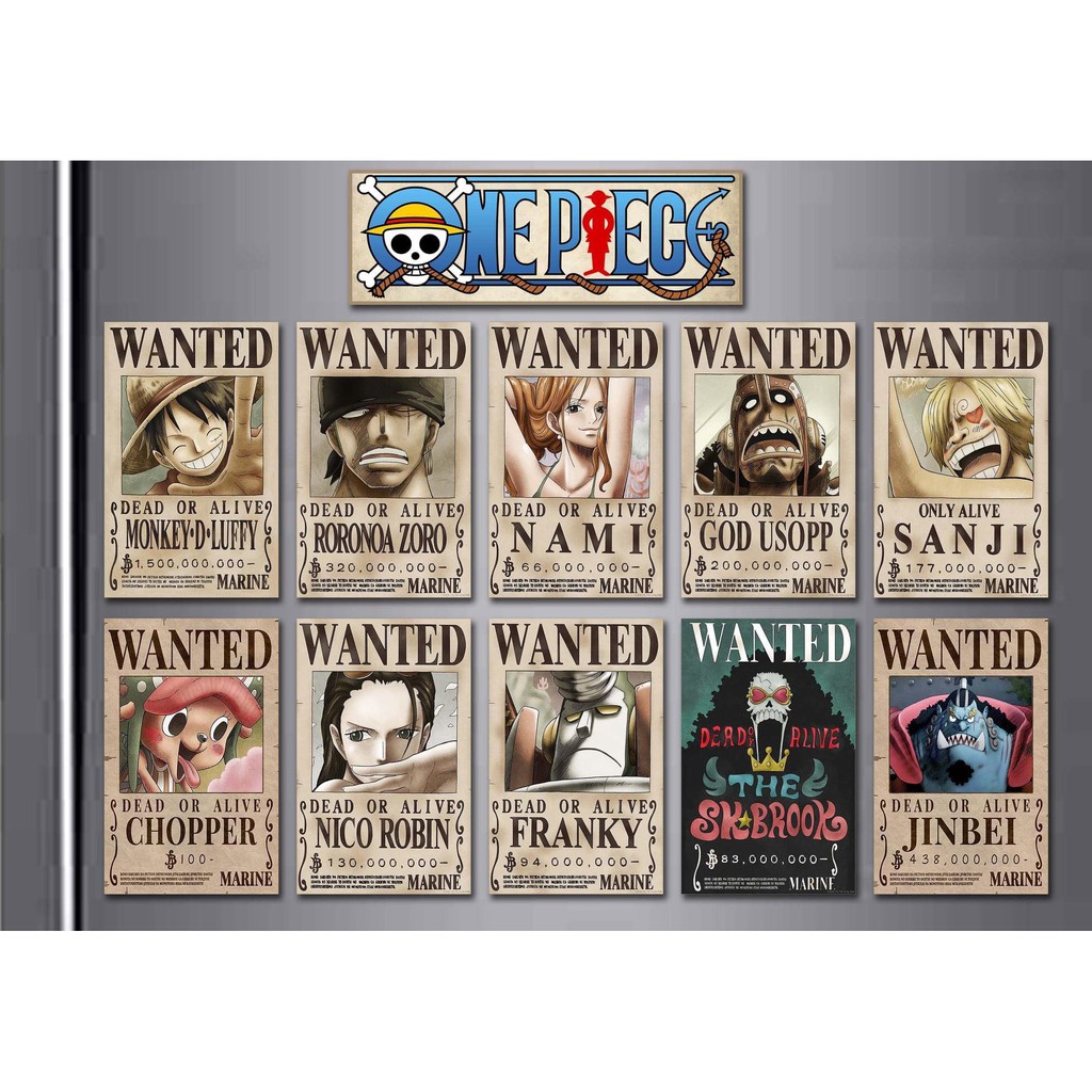 One Piece Poster Ref Magnet Collection Straw Hat Ref Magnet Monster ...