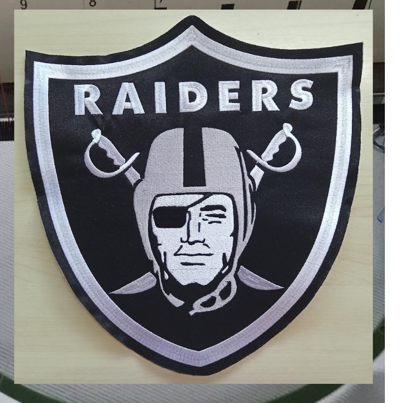 LARGE SIZE RAIDERS EMBROIDERED PATCH (Spell out/Big logo) | Shopee ...