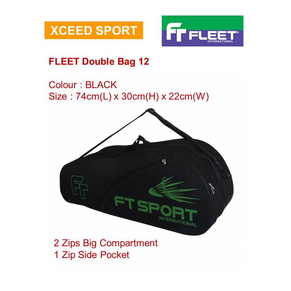 FLEET Double Bag 12 (Black) | Shopee Philippines