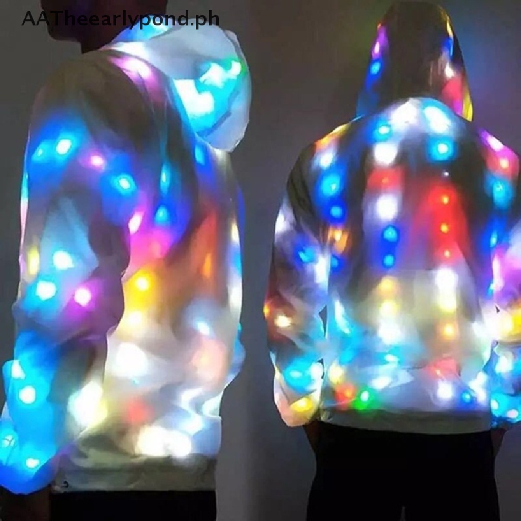 AATheearlypond LED Clothes Cool Dance Dress Coat Colorful Flashing ...