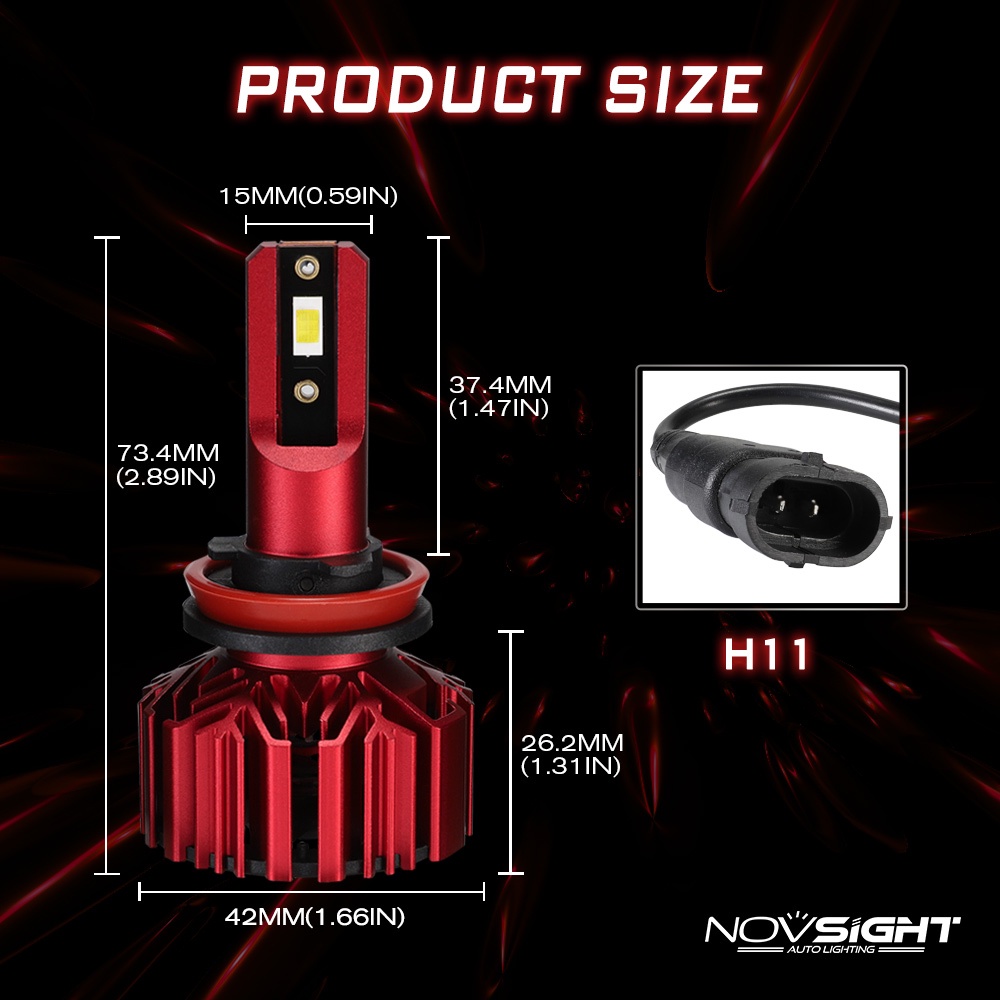 【UPGRADED】Novsight H4 LED Headlight For Car H4 H11 Super Long Life ...