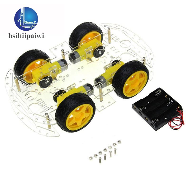 DIY Robot Smart Car Chassis Kit for Arduino Drive Controller Board Stepper Motor Speed Encoder ...