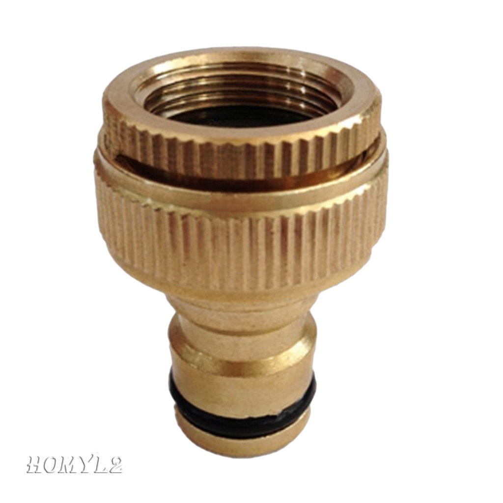Brass Garden Hose Tap Connector, 1/2'' and 3/4'' Female Threaded Faucet ...