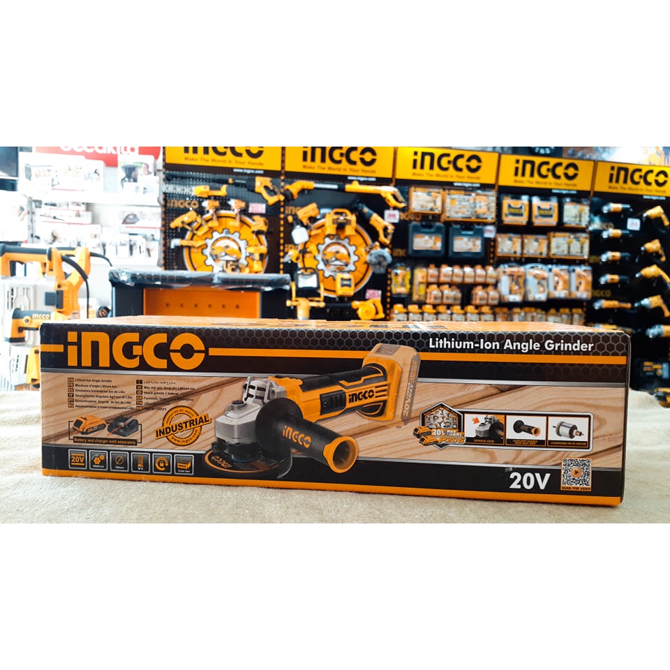 INGCO Lithium-Ion Angle Grinder 20V | Shopee Philippines
