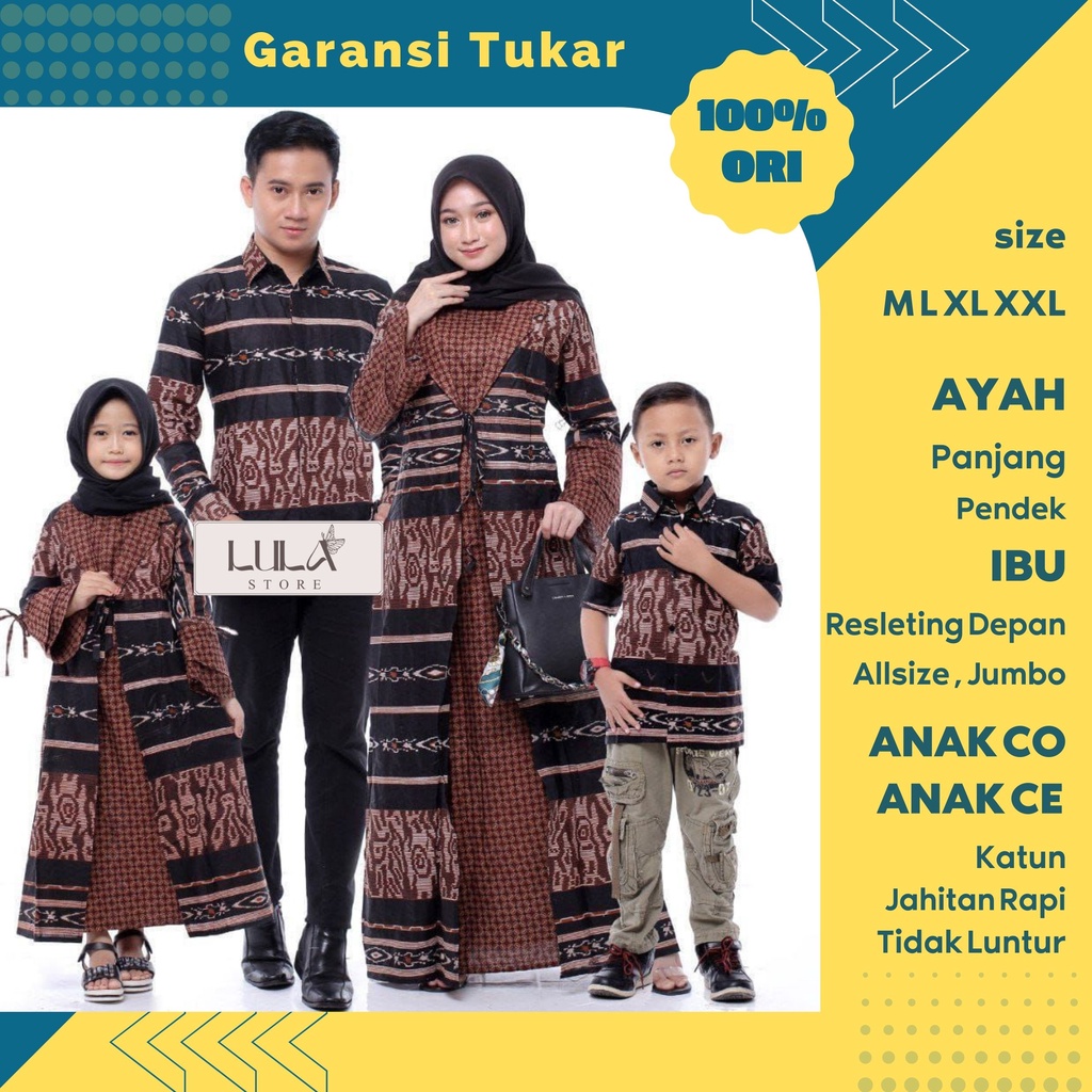Latest modern family batik couple set, jumbo Songket gamis family batik ...
